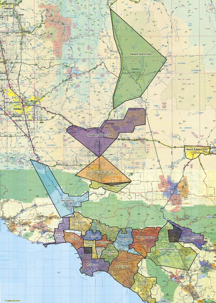 Regional Map - Southern California Region of Narcotics Anonymous